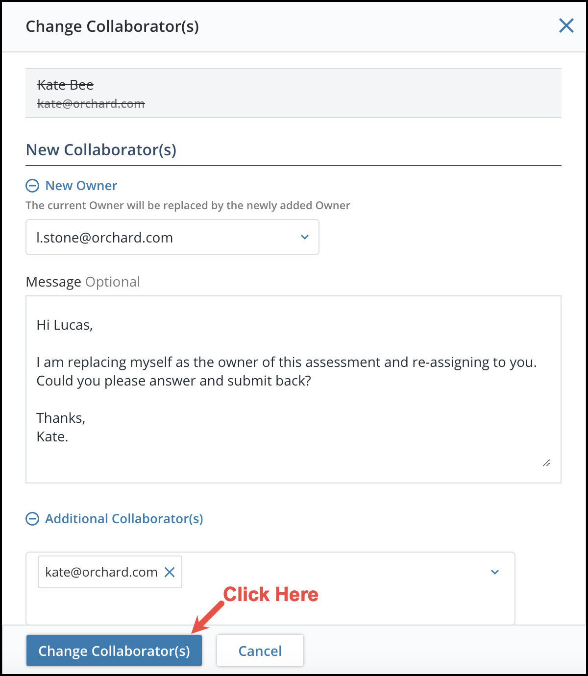 Add or Change Assessment Collaborators – CENTRL
