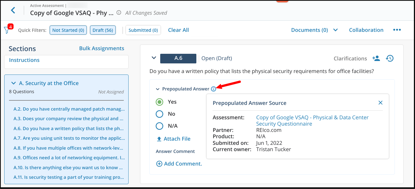 Modifying a Pre-populated Answer – CENTRL