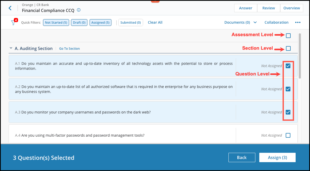 QSG: Responding to Assessments – CENTRL