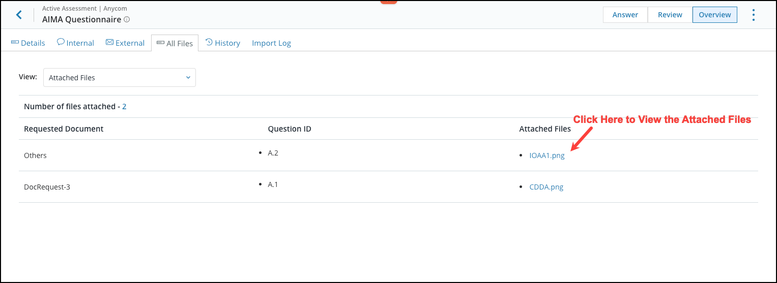 Viewing and Downloading All Files attached to an Assessment – CENTRL