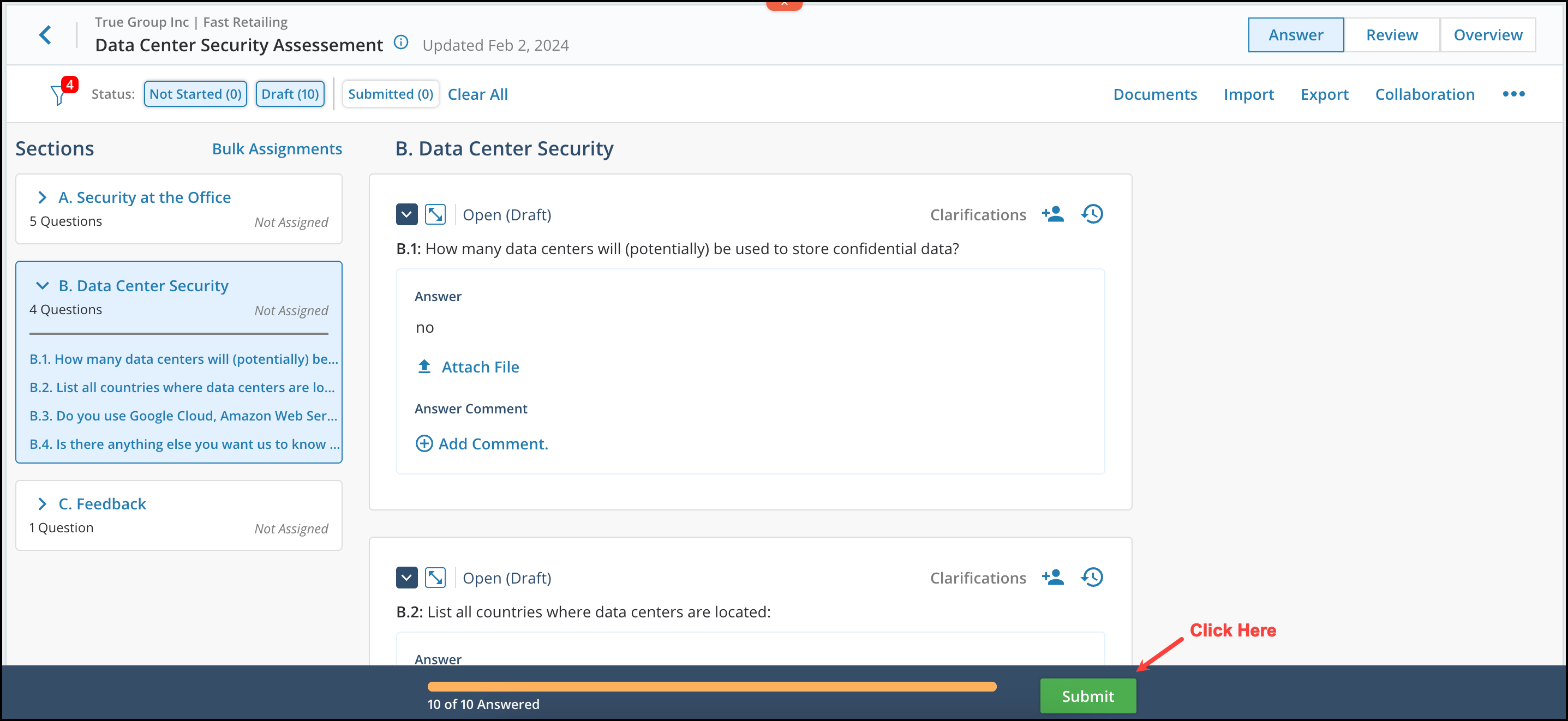 Submitting Answers Back to your External Partner – CENTRL